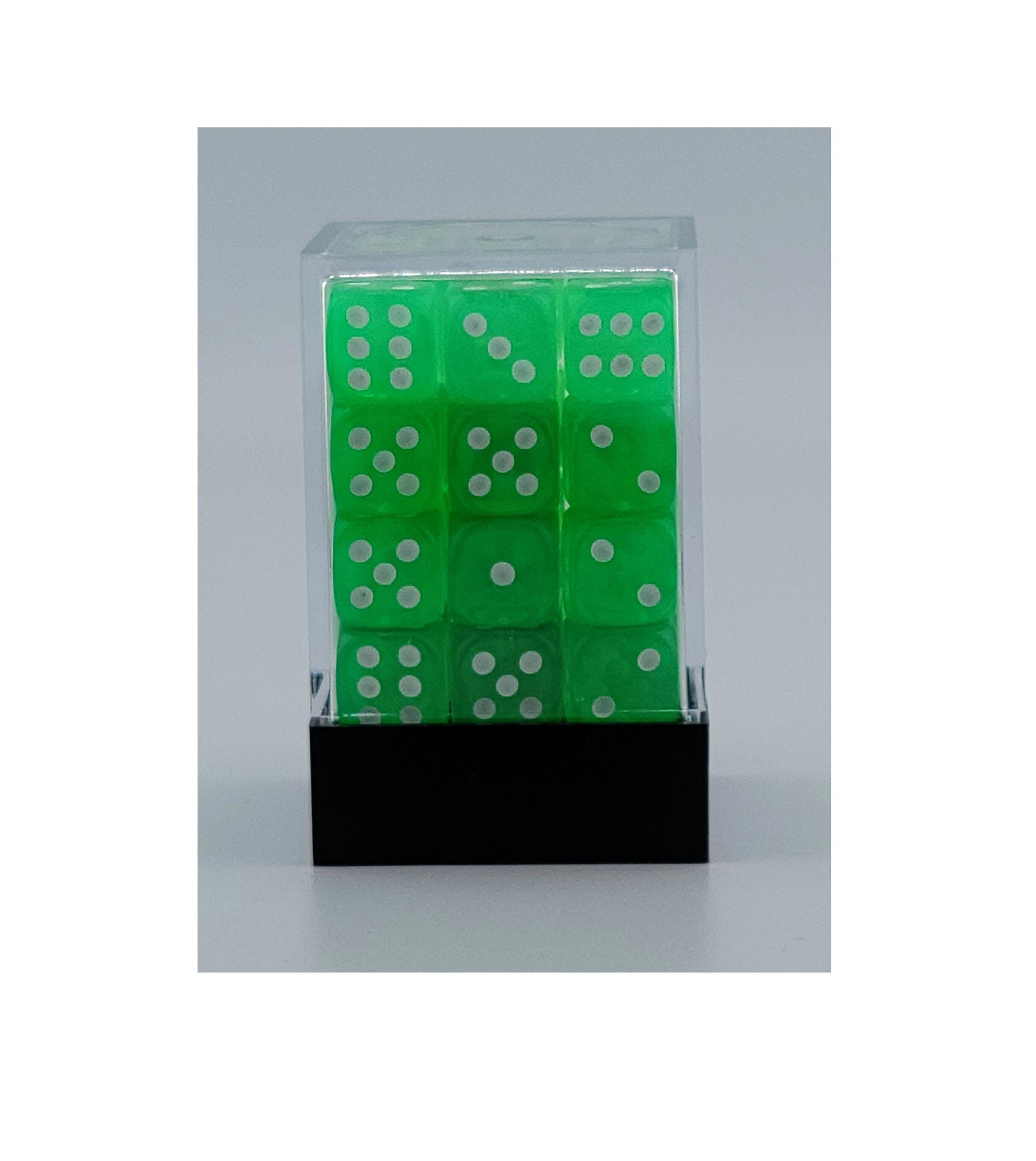 Falentry Dice 36 Piece Block Set (Translucent Green) – Streacker Gaming